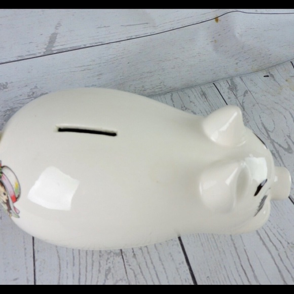 Accents | White Piggy Bank Hand Painted Face Girl Bonnet | Poshmark